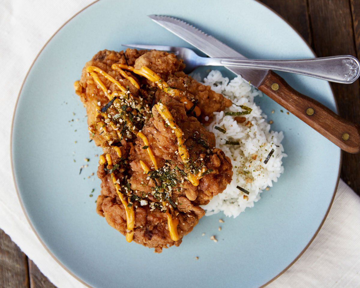Mochiko Chicken with Nori Furiake Crumble